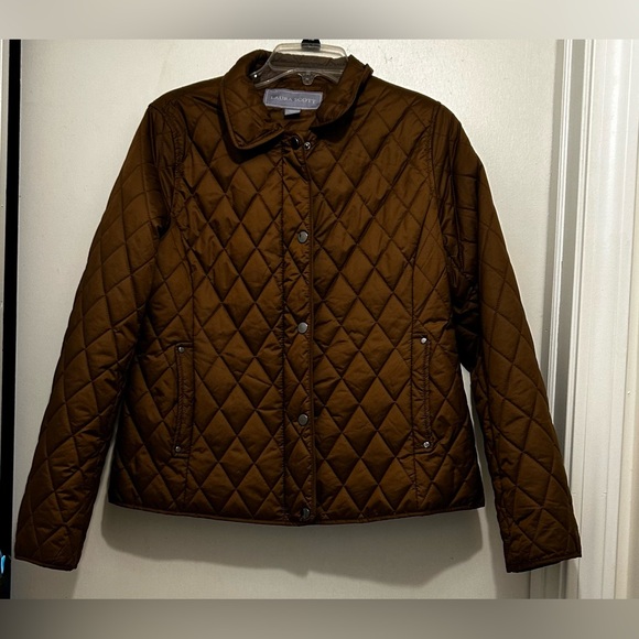 Laura Scott | Jackets & Coats | Laura Scott Chocolate Quilted Puffer ...